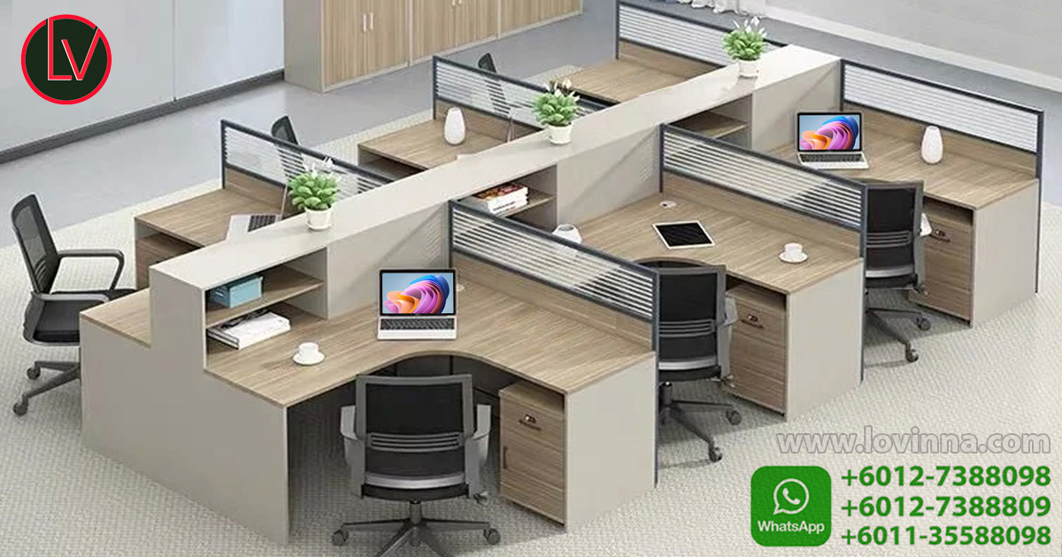 Office Workstation Tables | Storage, L-Shape & Compact Designs - Lovinna
